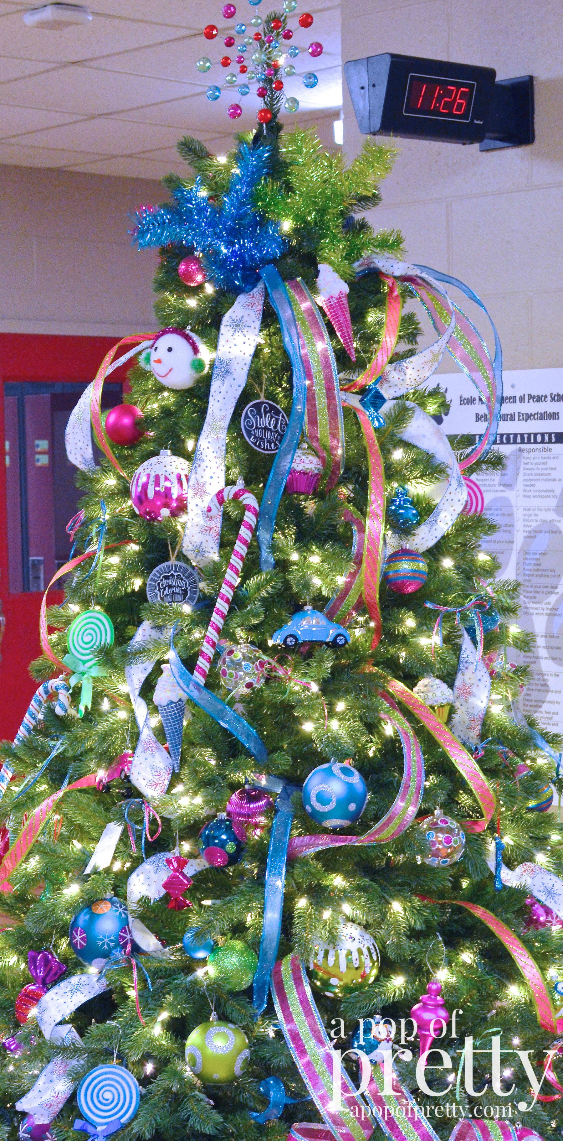 Sweet Tooth Theme Christmas Tree (Bright pink, blue, green) - A Pop of ...