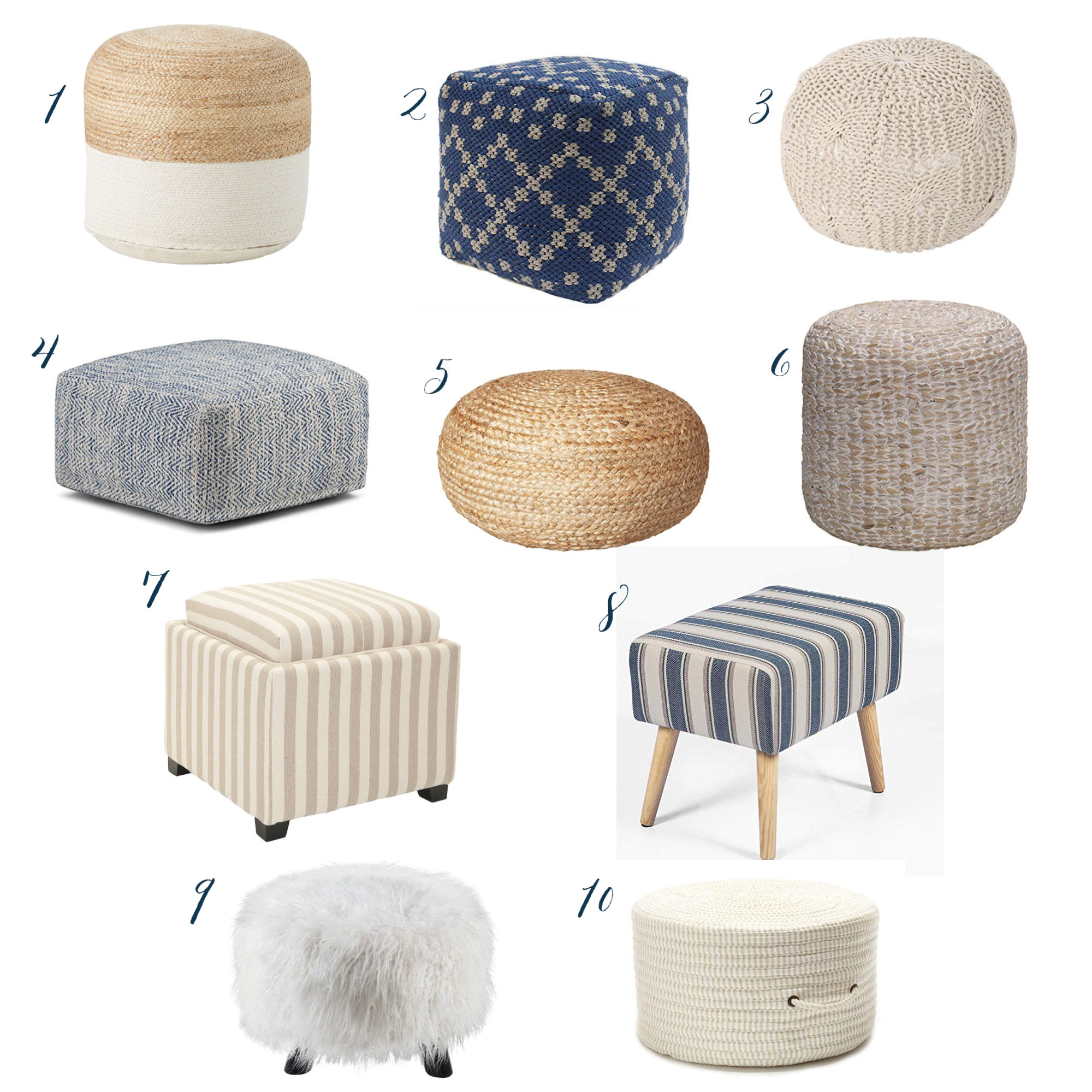 10 Cute Ottomans (Under $100) - A Pop of Pretty