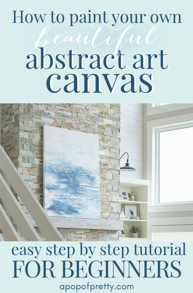 How to Paint Abstract Art (DIY Tutorial) - A Pop of Pretty