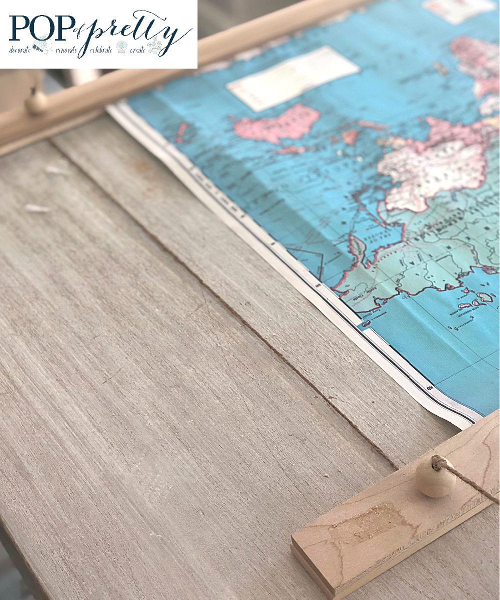 Map Wall Decor: Frame Tutorial (Vintage Style) - A Pop of Pretty