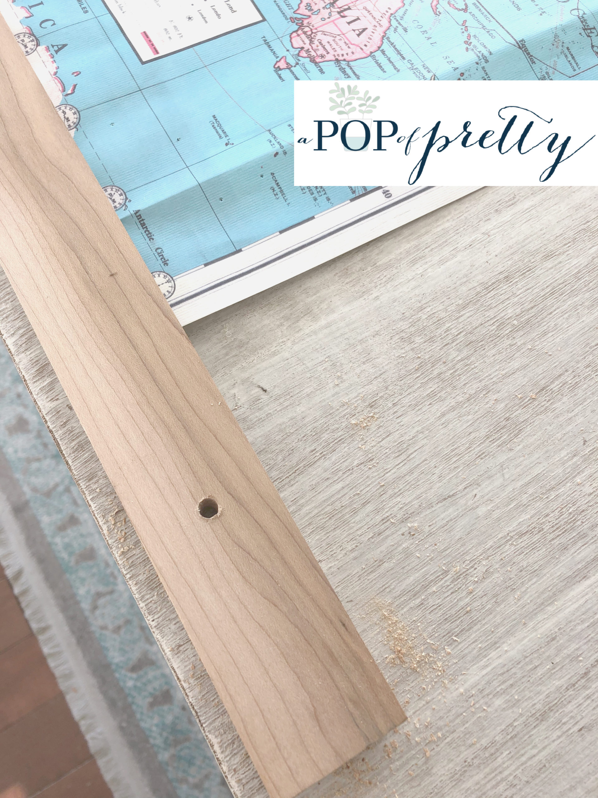 Map Wall Decor: Frame Tutorial (Vintage Style) - A Pop of Pretty