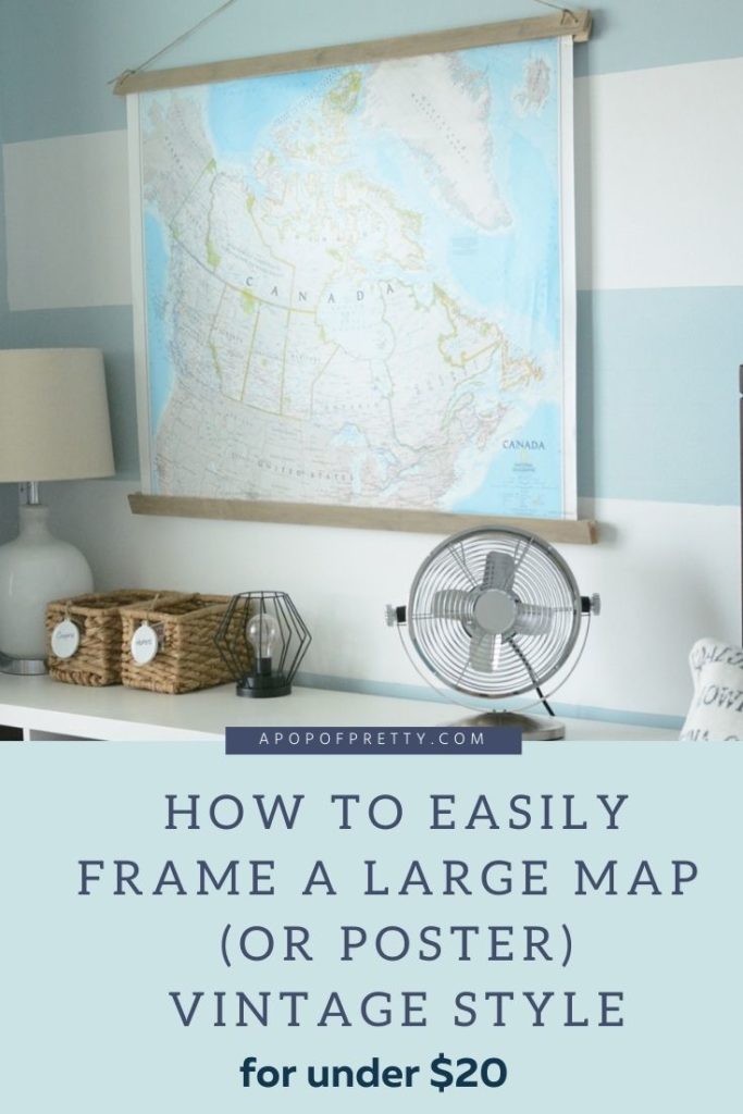Map Wall Decor: Frame Tutorial (Vintage Style) - A Pop of Pretty