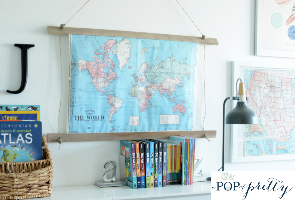 Map Wall Decor: Frame Tutorial (Vintage Style) - A Pop of Pretty