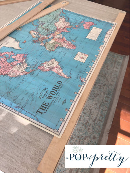 Map Wall Decor: Frame Tutorial (Vintage Style) - A Pop of Pretty