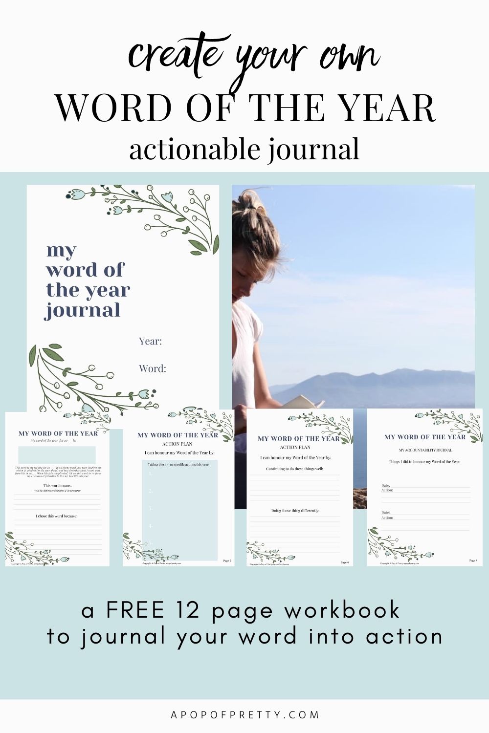 Word of the Year Printable Workbook (Free) - A Pop of Pretty