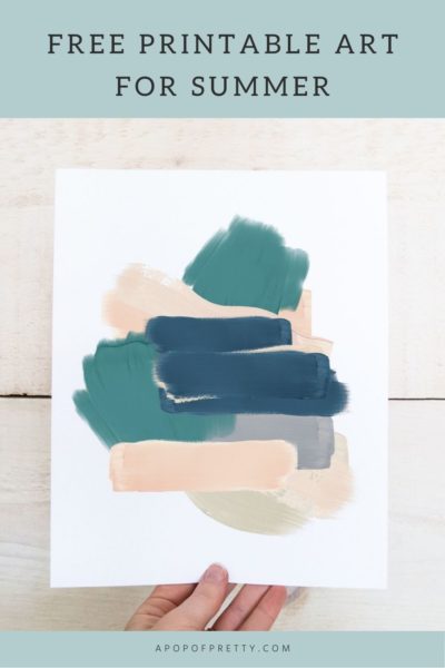 Free Printable Art Summer Abstract - A Pop of Pretty